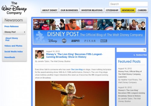 Disney Corporate Finally Opens a Blog | The Disney Blog